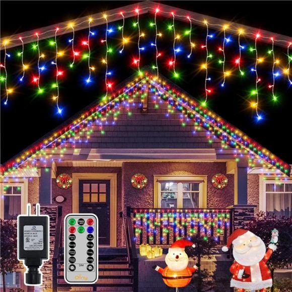 Holiday | Icicle Lights Outdoor 486led 4ft Multicolor Christmas Light ...